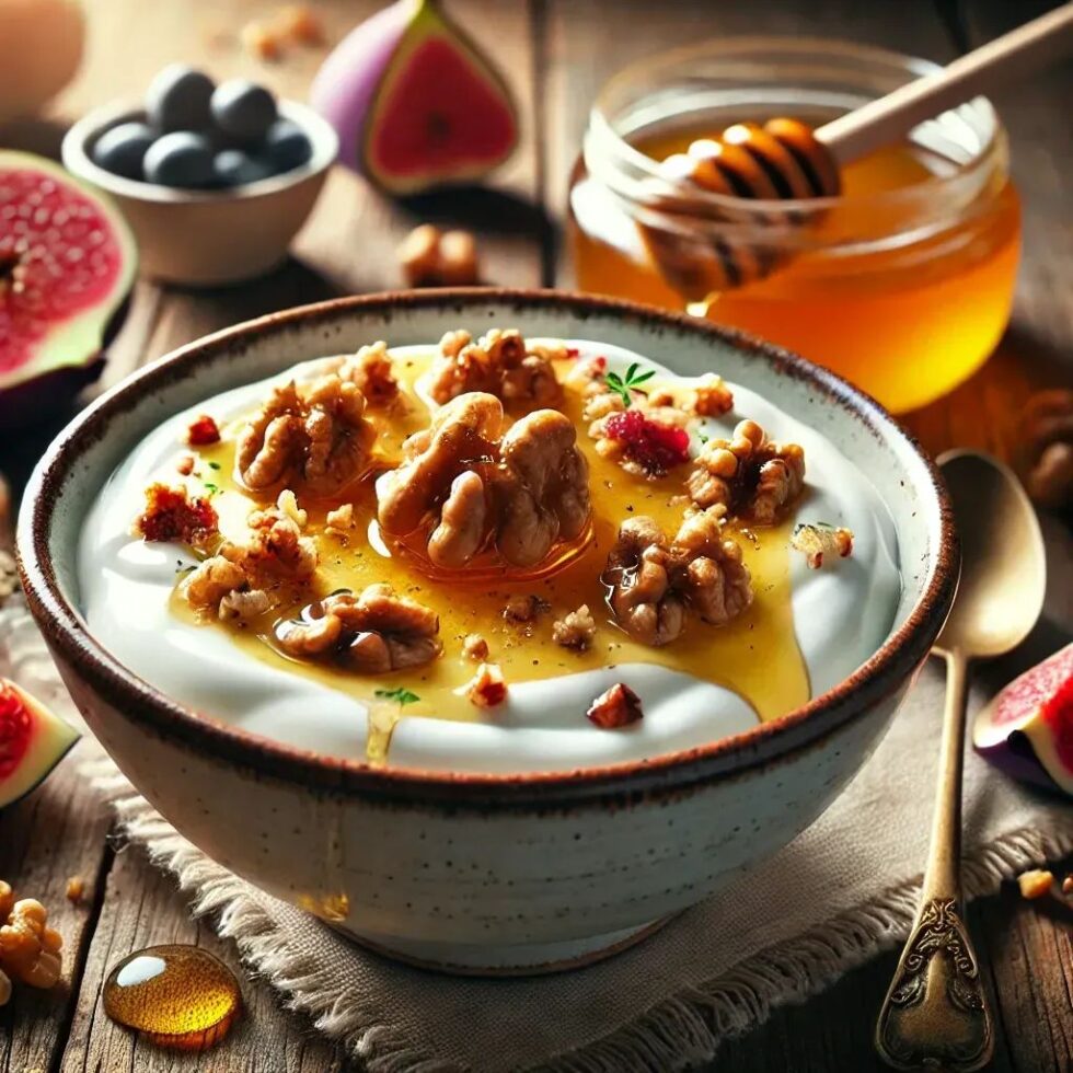 Yogur Griego con Miel y Nueces - los cupcakes de jujo